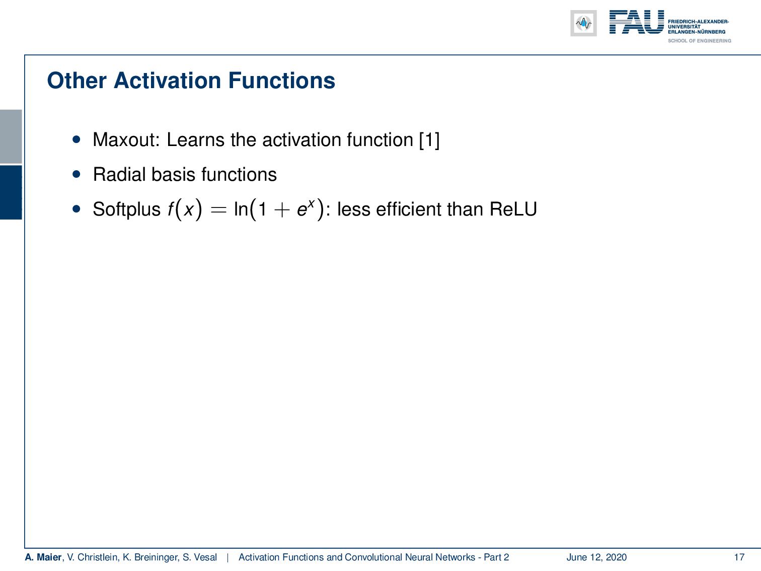 Lecture Notes in Deep Learning: Activations, Convolutions, and Pooling ...