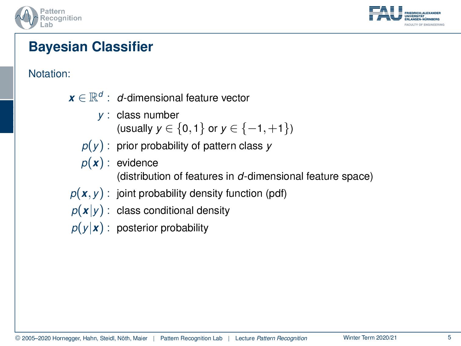 Lecture Notes In Pattern Recognition Episode 3 Basics Bayes Theorem Pattern Recognition Lab