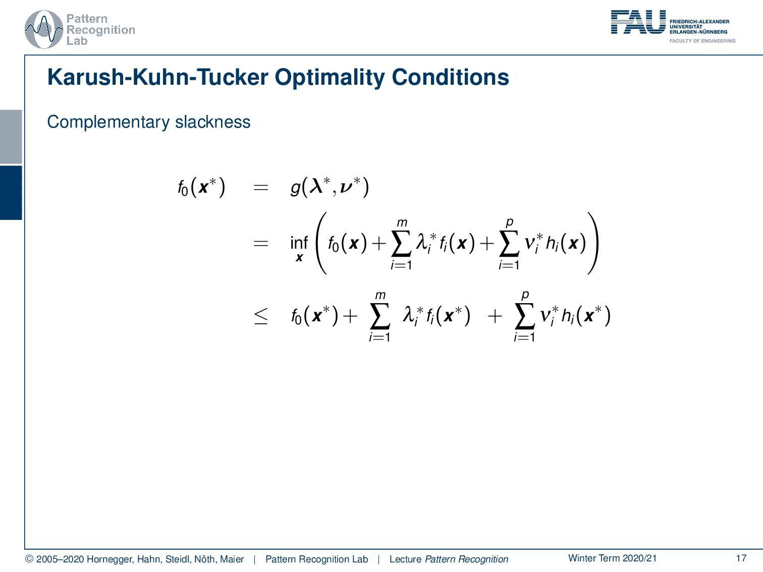 Lecture Notes In Pattern Recognition Episode 24 Duality In Optimization Pattern Recognition Lab